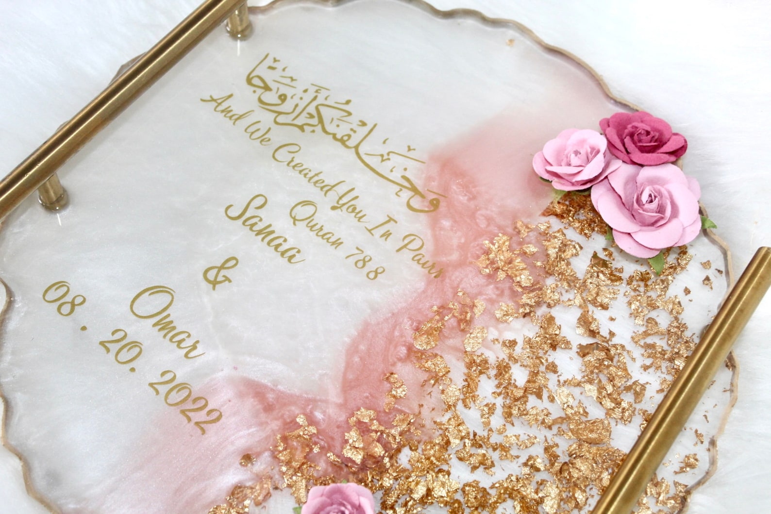 Handmade Personalized Wedding Resin Tray Engagement Tray - Etsy