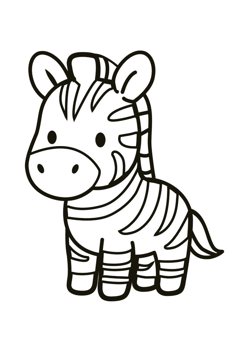 Cute Animal Coloring Pages - Etsy