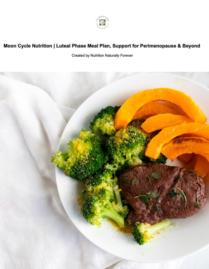 Moon Cycle Nutrition | Luteal Phase Support for Perimenopause & Beyond ...