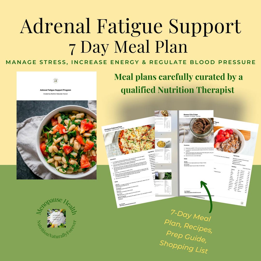 Adrenal Fatigue Meal Plan | 7-day Meal Plan for Energy | Stress Support ...