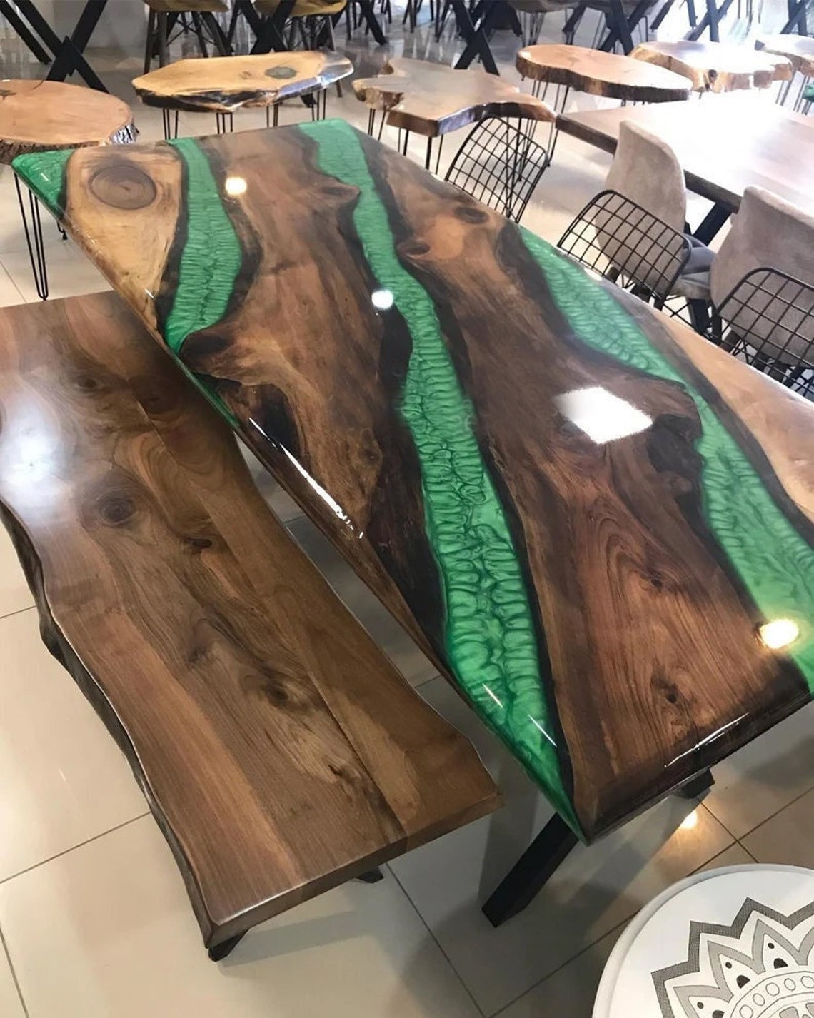 Unique Epoxy Resin Dining and Coffee Table, Epoxy Counter Top ...