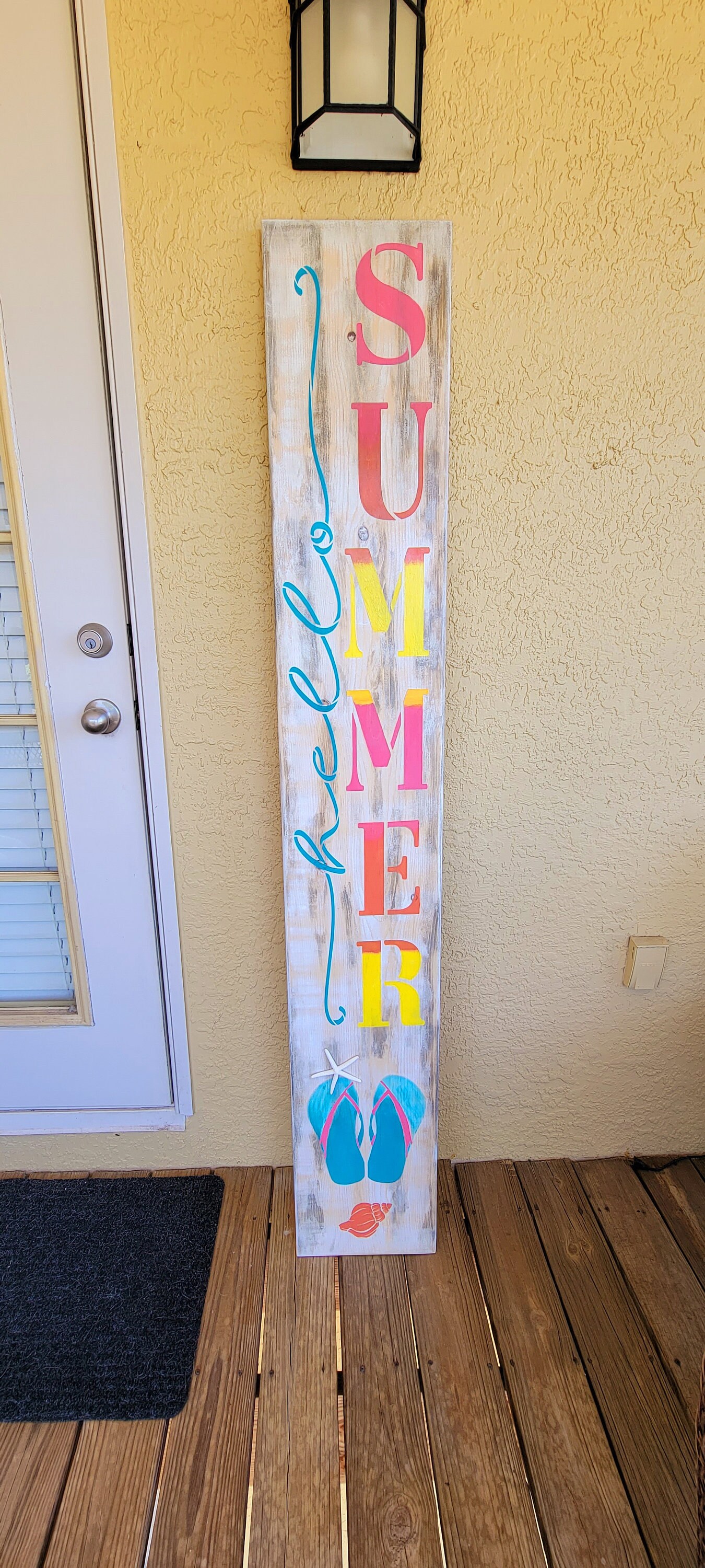 Beach Summer Welcome Front Porch or Door Sign. Porch Leaner. - Etsy