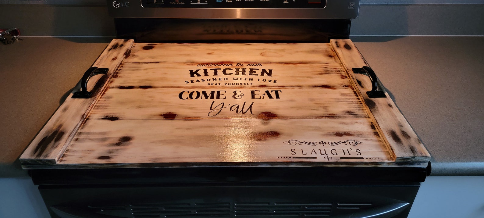 Stove Top Cover Noodle Board Wood Stove Cover Personalized - Etsy