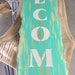 Beach Welcome Seashell Front Door Sign. Welcome Signs. Porch Leaner ...
