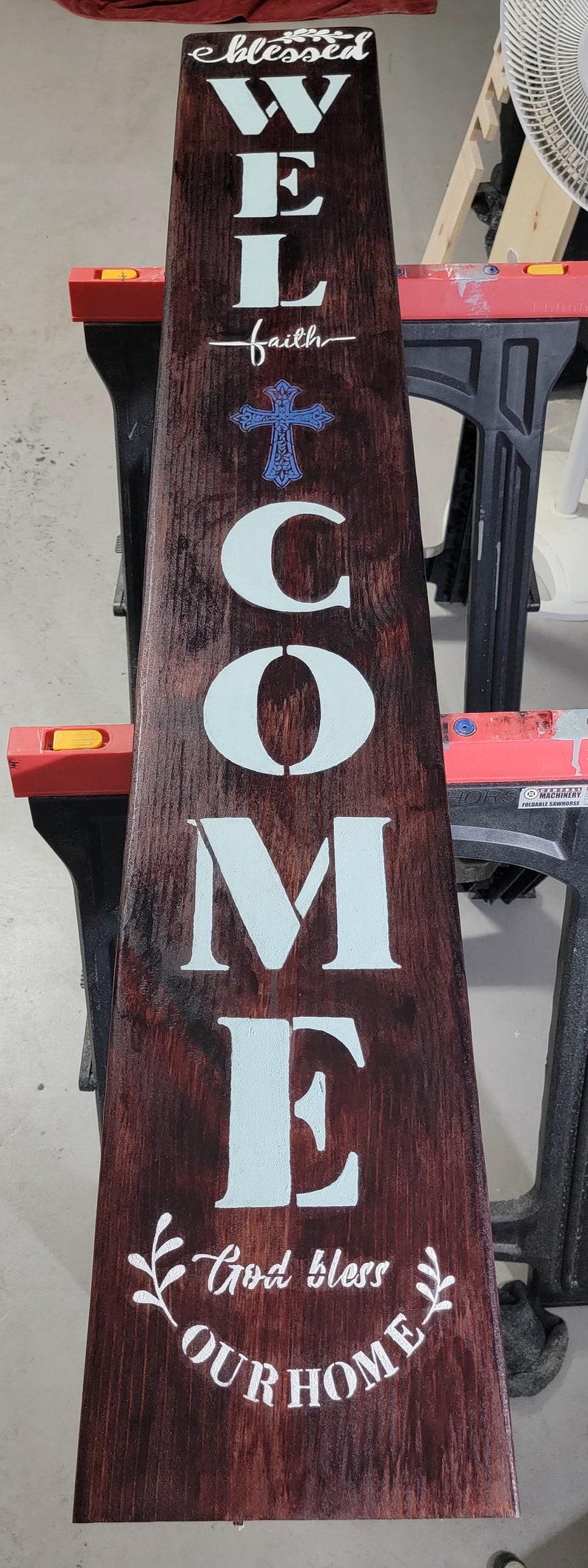 Blessed Welcome Front Porch Sign. Porch Leaner. Vertical - Etsy