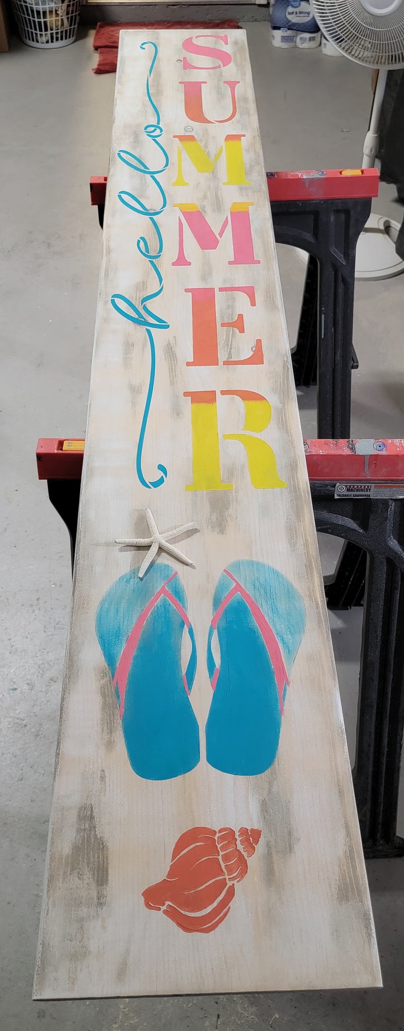 Beach Summer Welcome Front Porch or Door Sign. Porch Leaner. - Etsy