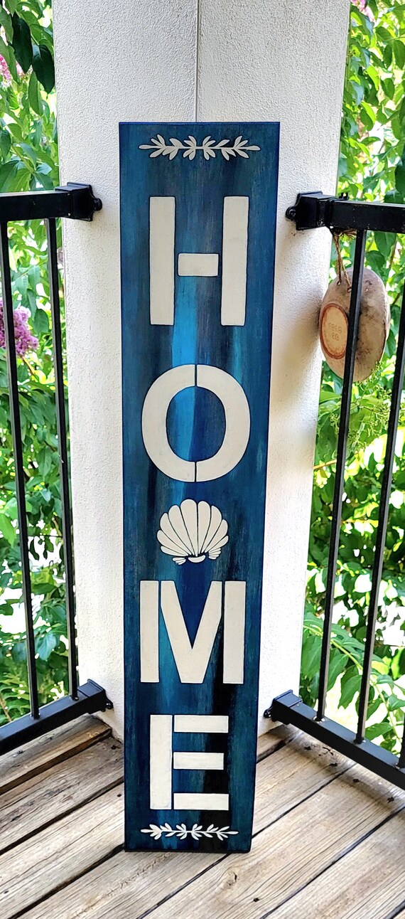 Welcome Beachy Front Porch or Door Sign. Porch Leaner. - Etsy