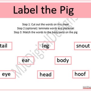 Label the Pig - Etsy