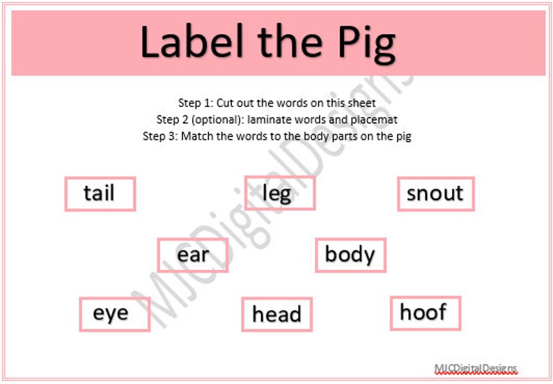 Label the Pig - Etsy