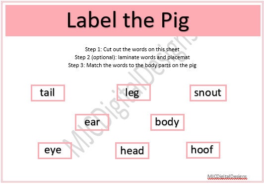 Label the Pig - Etsy