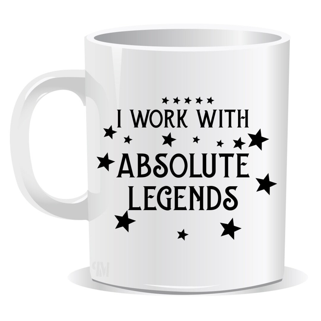 I Work With Absolute Legends Mug Coaster Novelty Gift for Husband Wife ...