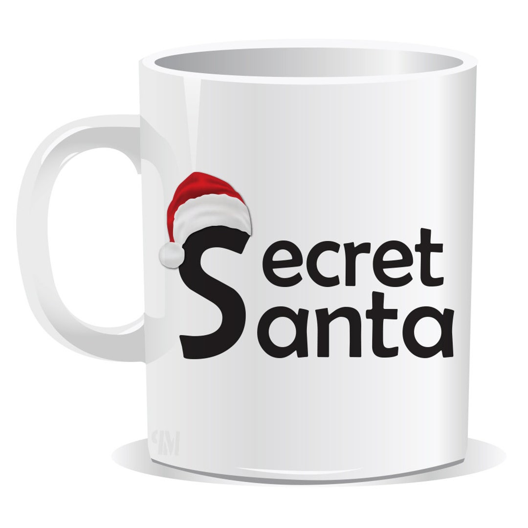 Secret Santa Hat Mug Coaster Funny Present Christmas Secret Santa Gifts ...