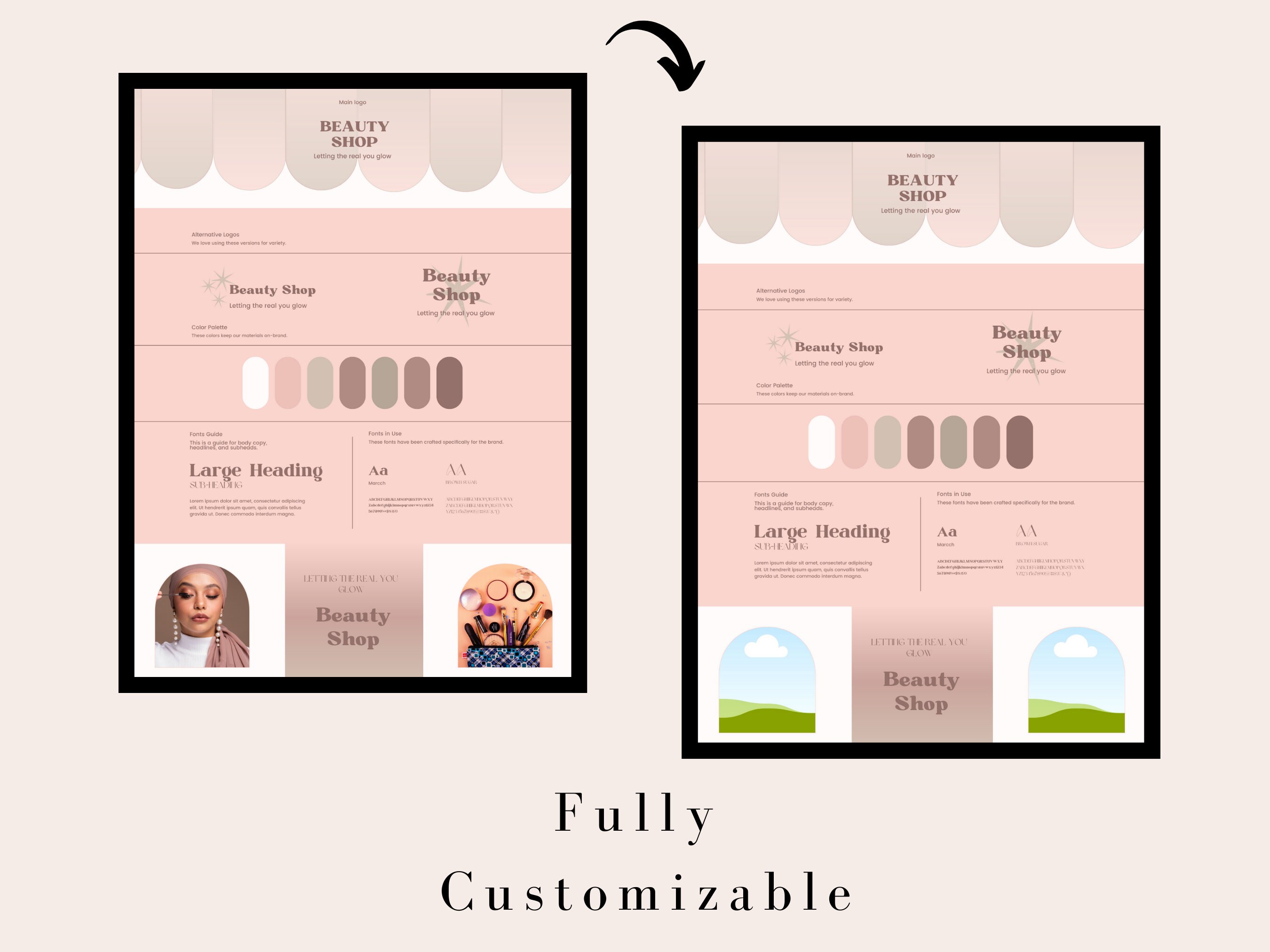 Editable Canva Template Branding Kit , Mood Board, Beauty Branding ...