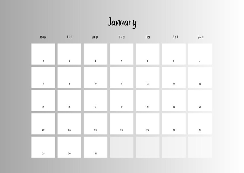 2024 Minimalist Printable Calendar , Monthly Planner 2024 , Minimalist ...