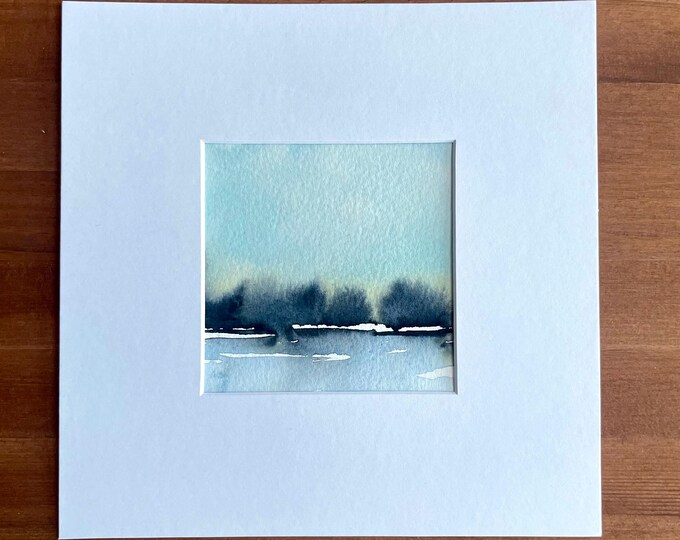Original Handmade Signed and Mounted Watercolour Landscape Painting ...