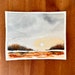 Original Watercolour Mounted Painting, Not a Print, 5 by 5 Inches Mount ...