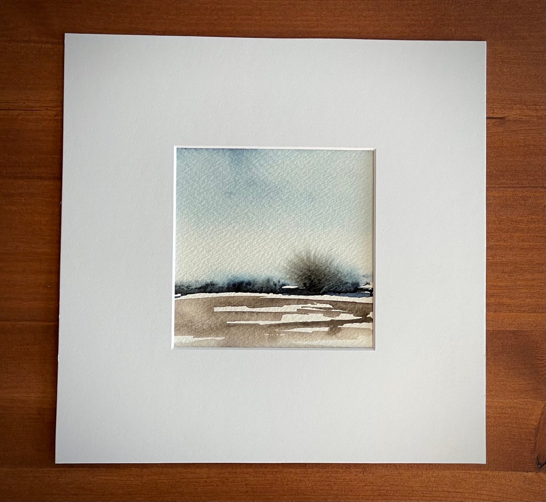Original Handmade Mounted and Signed Watercolour Landscape Painting ...