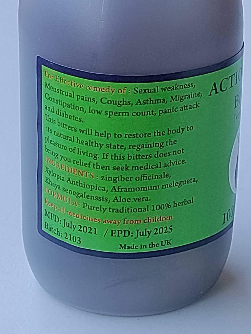 Action Bitters 100% Herbal Colon Stomach Liver Blood Tonic - Etsy