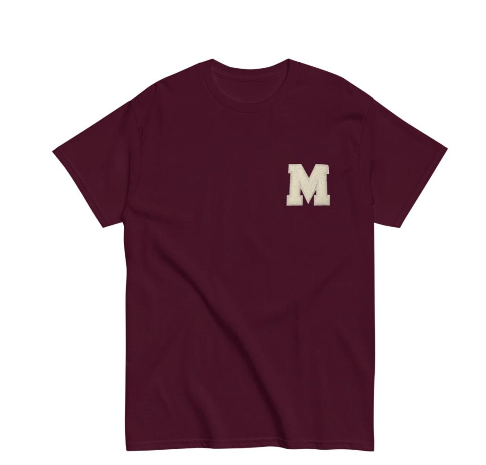 Maroon Varsity M Shirt - Etsy