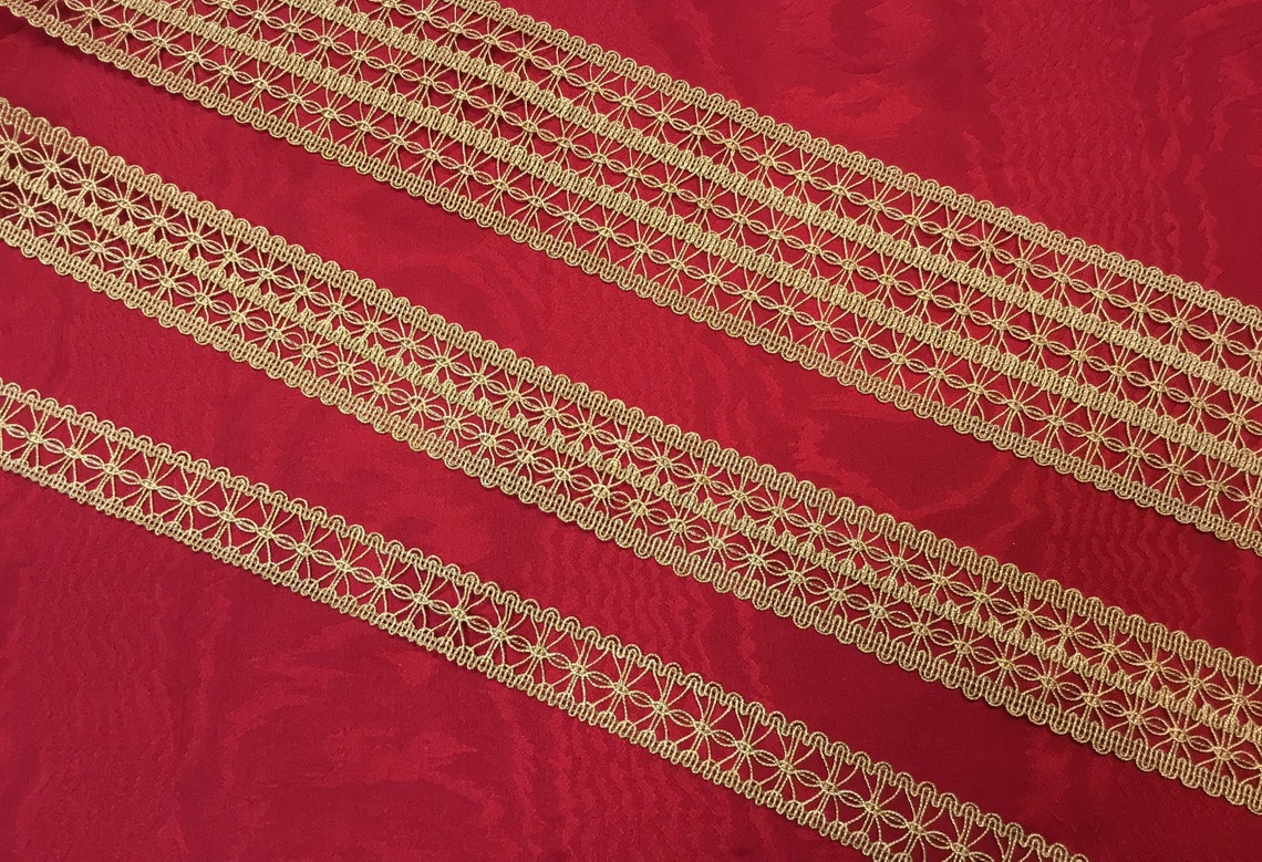 Gold Metallic Lace , Gold Metallic Trim , Liturgical Lace From 3cm ...