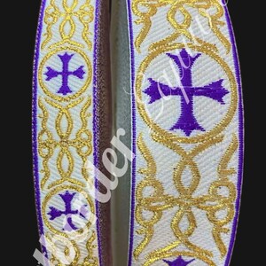 Greek Metallic Galloon , Church Liturgical Galloon , Jacquard Ribbon ...