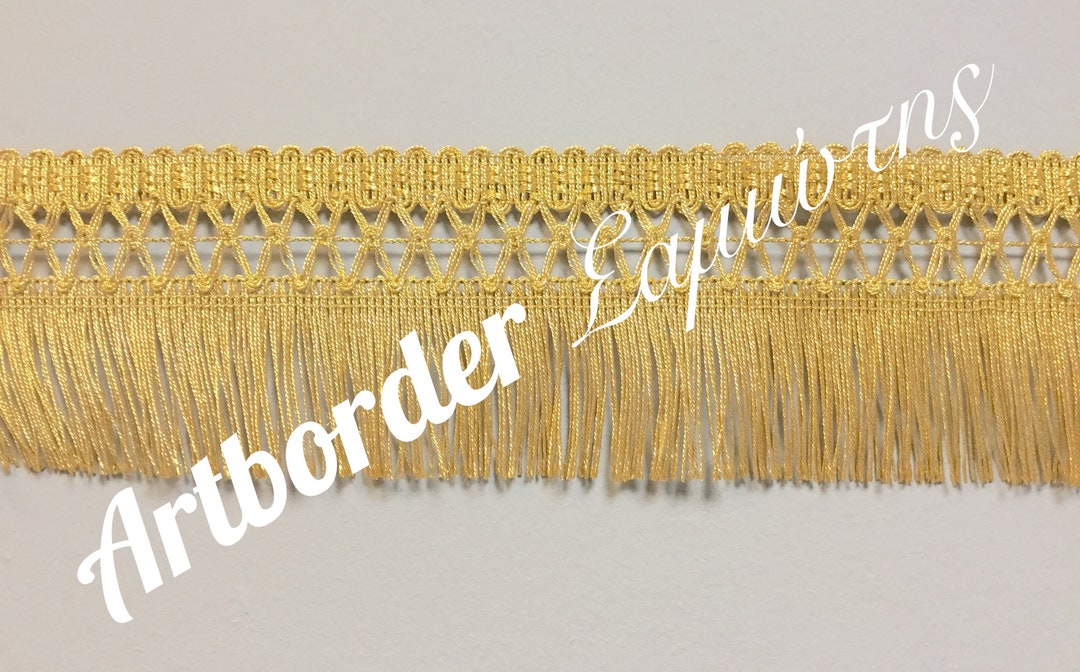 S Type Gold Metallic Fringe 8.0cm and 5.0cm. , for Church Liturgical ...