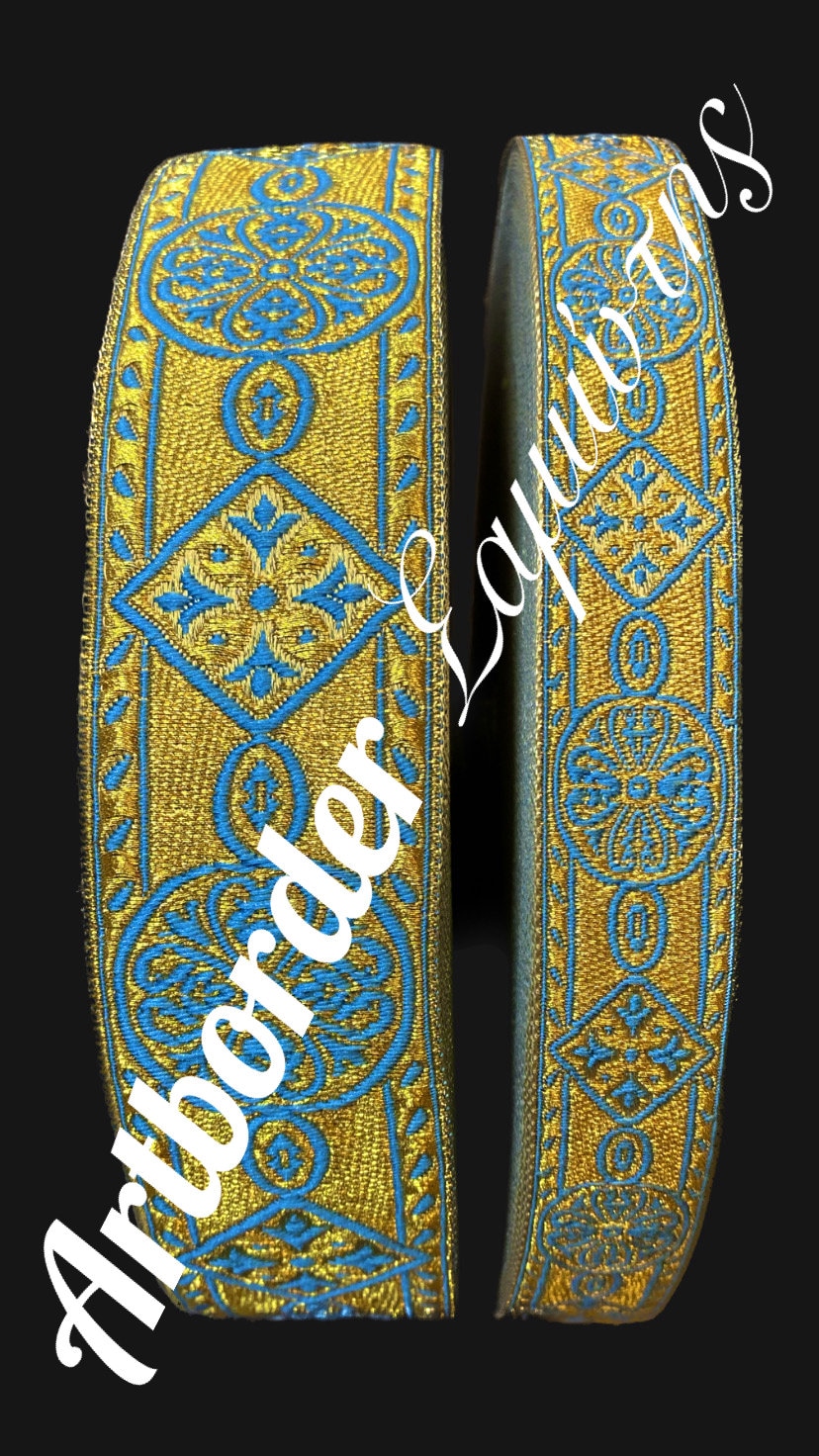 Greek Metallic Galloon , Church Liturgical Galloon , Jacquard Ribbon ...