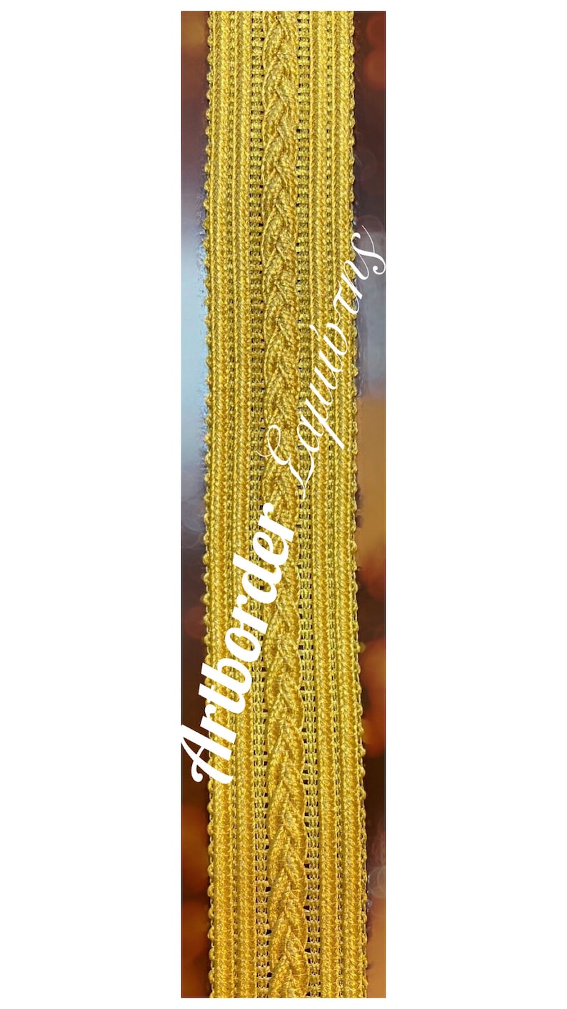 Greek Luxury Metallic Galloon - Ribbon, Design - Braid, 3.5cm Width ...