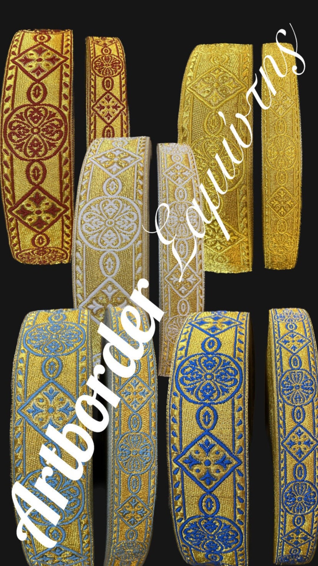Greek Metallic Galloon , Church Liturgical Galloon , Jacquard Ribbon ...