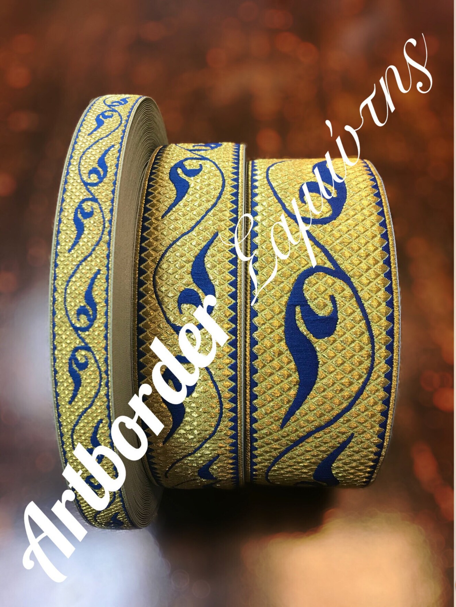 Greek Metallic Galloon , Church Liturgical Galloon , Jacquard Ribbon ...
