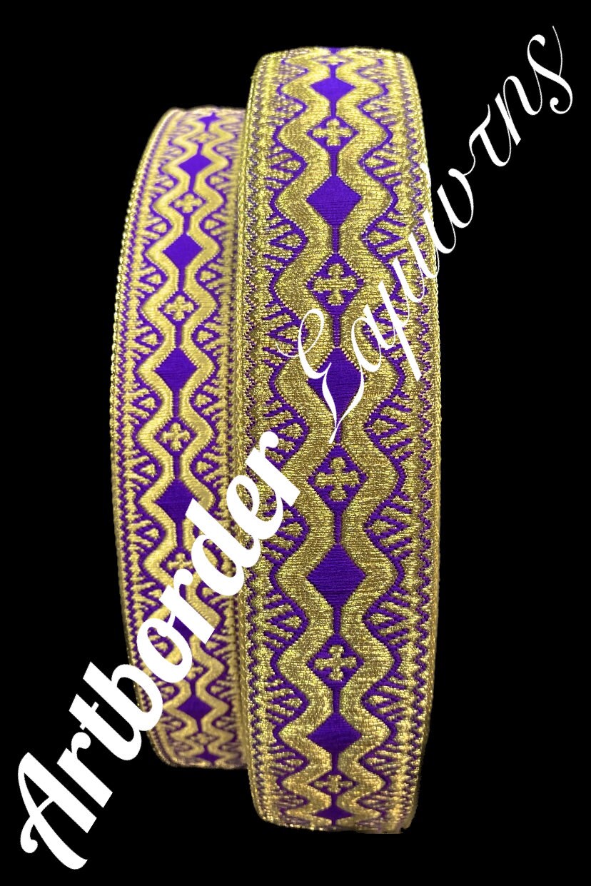 Greek Metallic Galloon , Church Liturgical Galloon , Jacquard Ribbon ...
