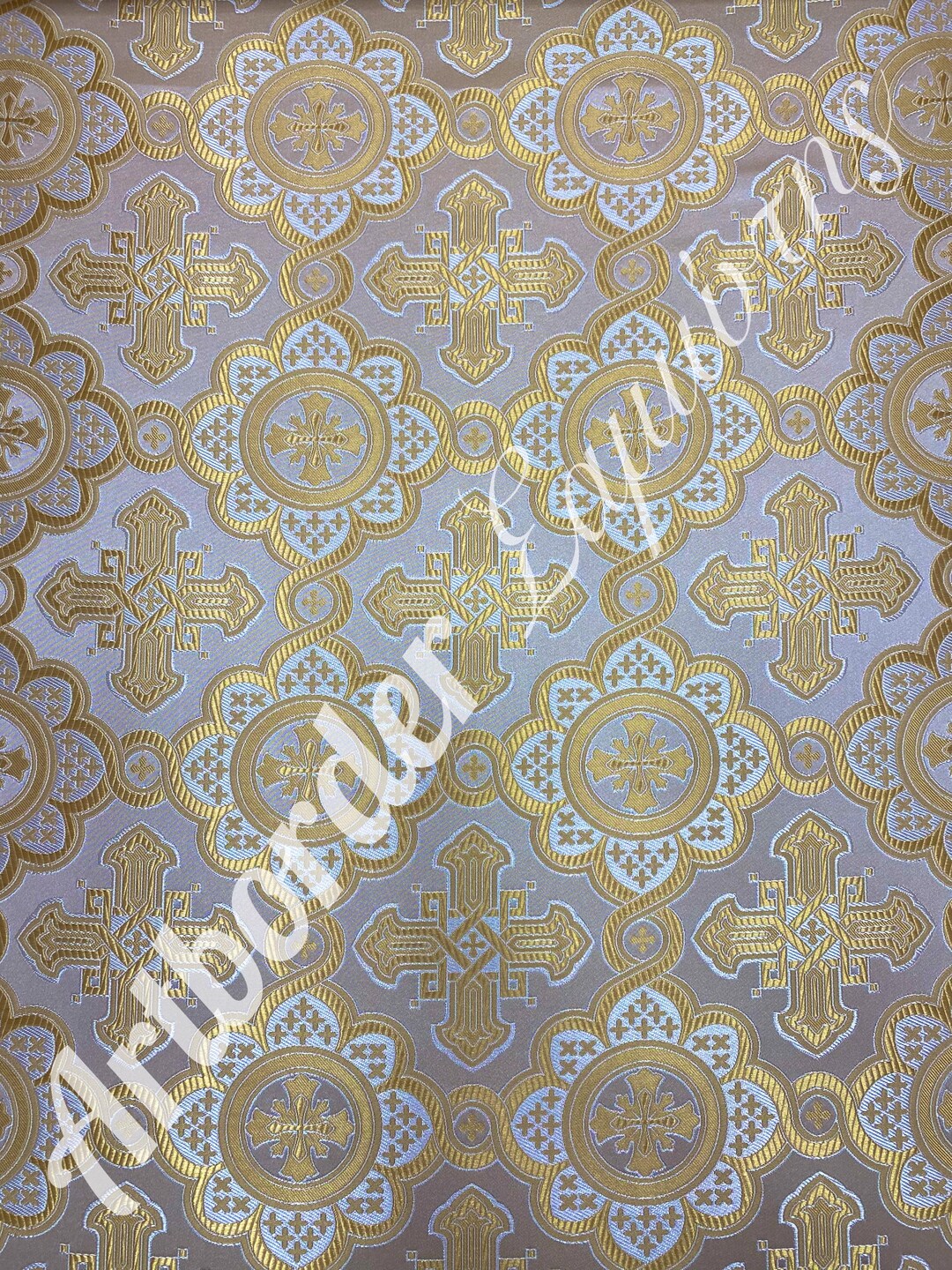 Simple Metallized Brocade 180cm./ Simple Fabric / Liturgical Vestment ...