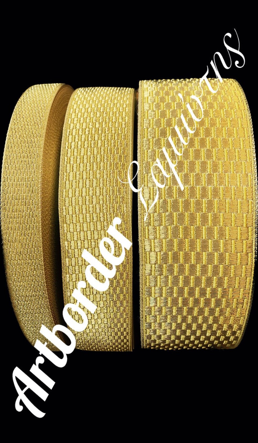 Net Design Gold Metallic Galloon , Church Liturgical Galloon , Jacquard ...