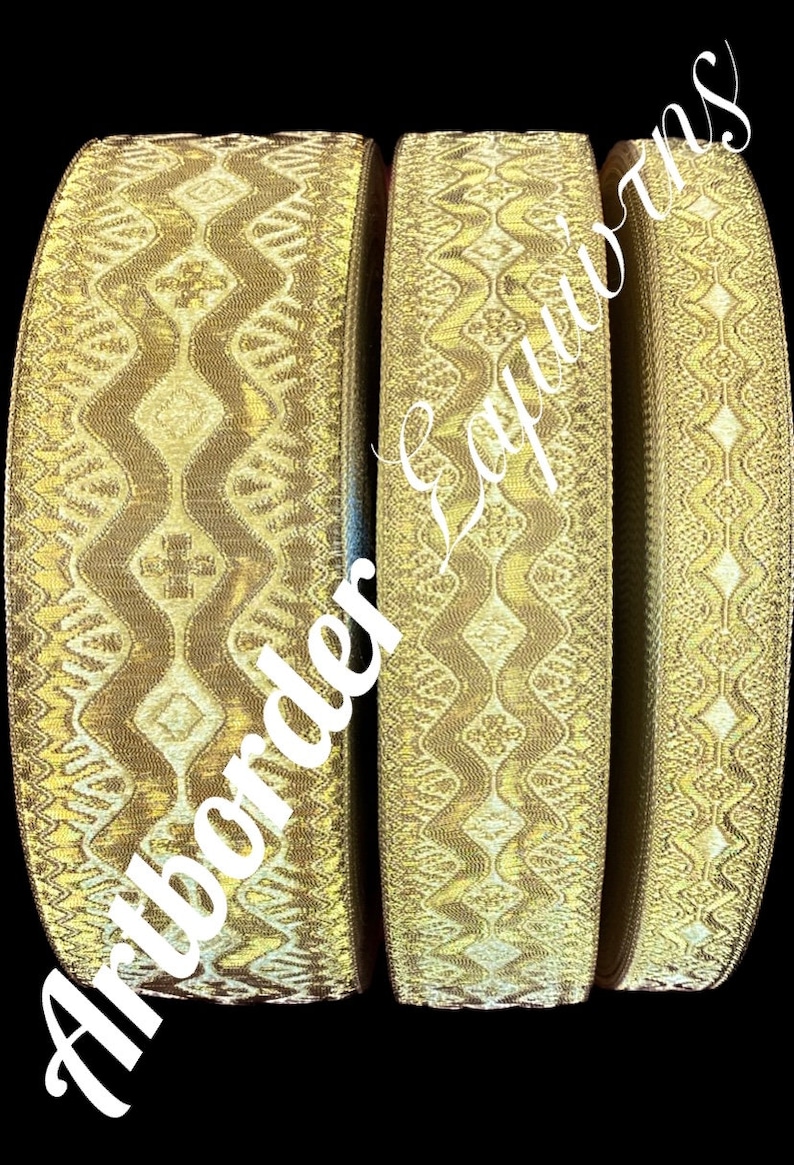Greek Metallic Galloon , Church Liturgical Galloon , Jacquard Ribbon ...