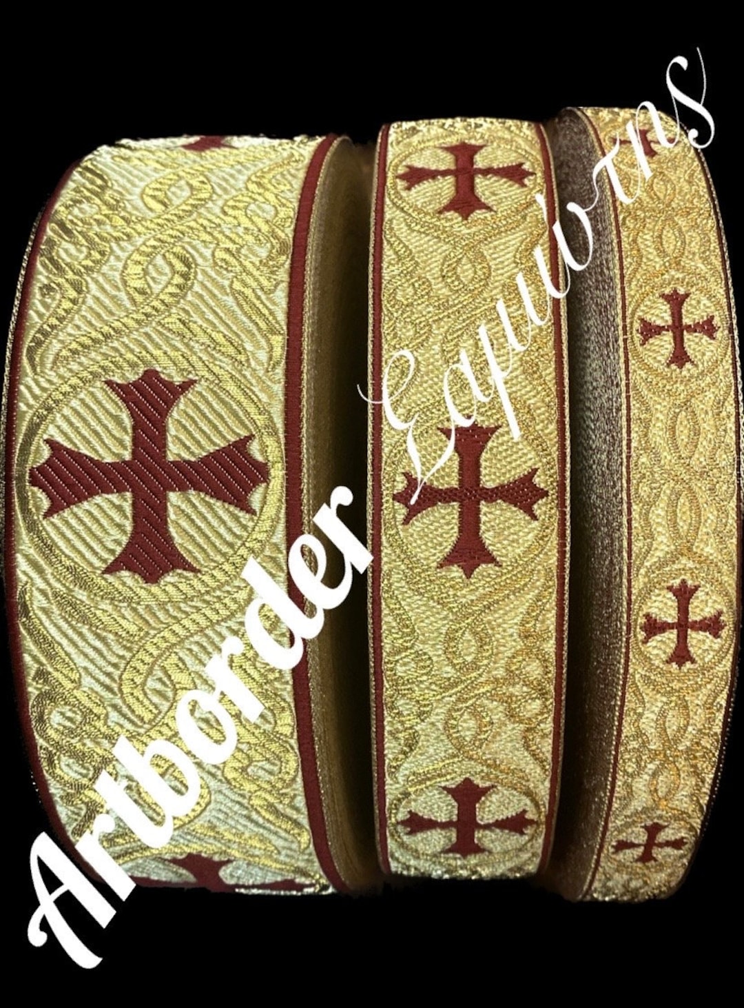 Greek Metallic Galloon , Church Liturgical Galloon , Jacquard Ribbon ...
