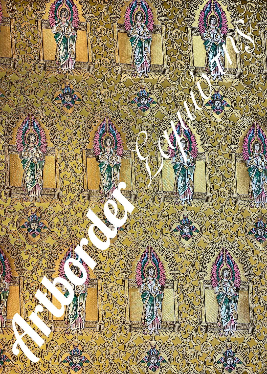 Metallic Brocade 180cm. / Metallic Fabric / Liturgical Vestment ...