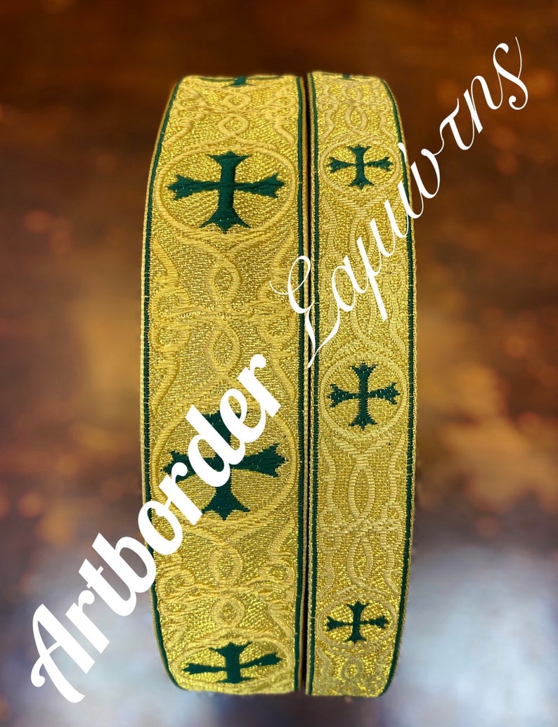 Greek Metallic Galloon , Church Liturgical Galloon , Jacquard Ribbon ...