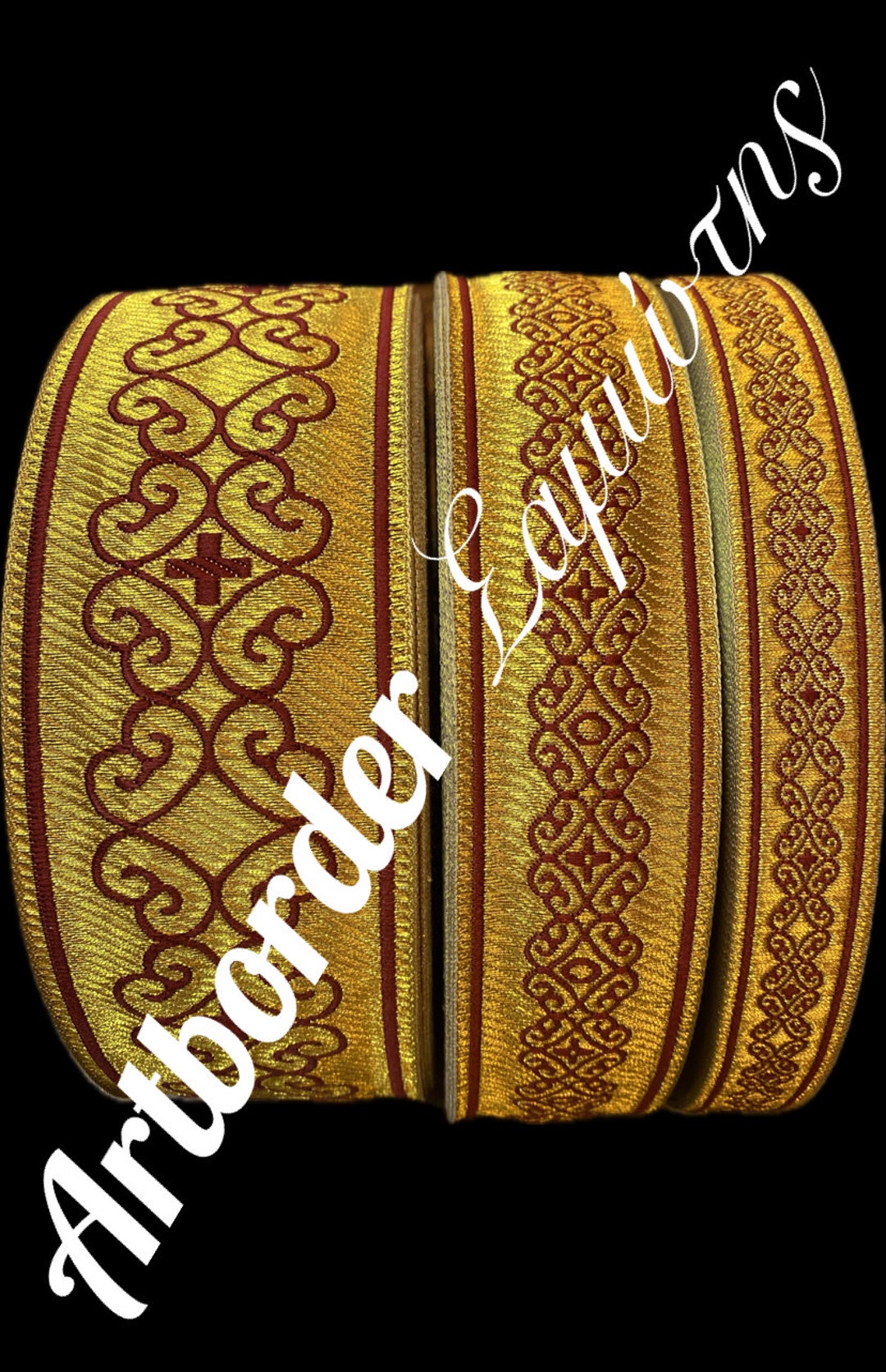 Greek Metallic Galloon , Church Liturgical Galloon , Jacquard Ribbon ...