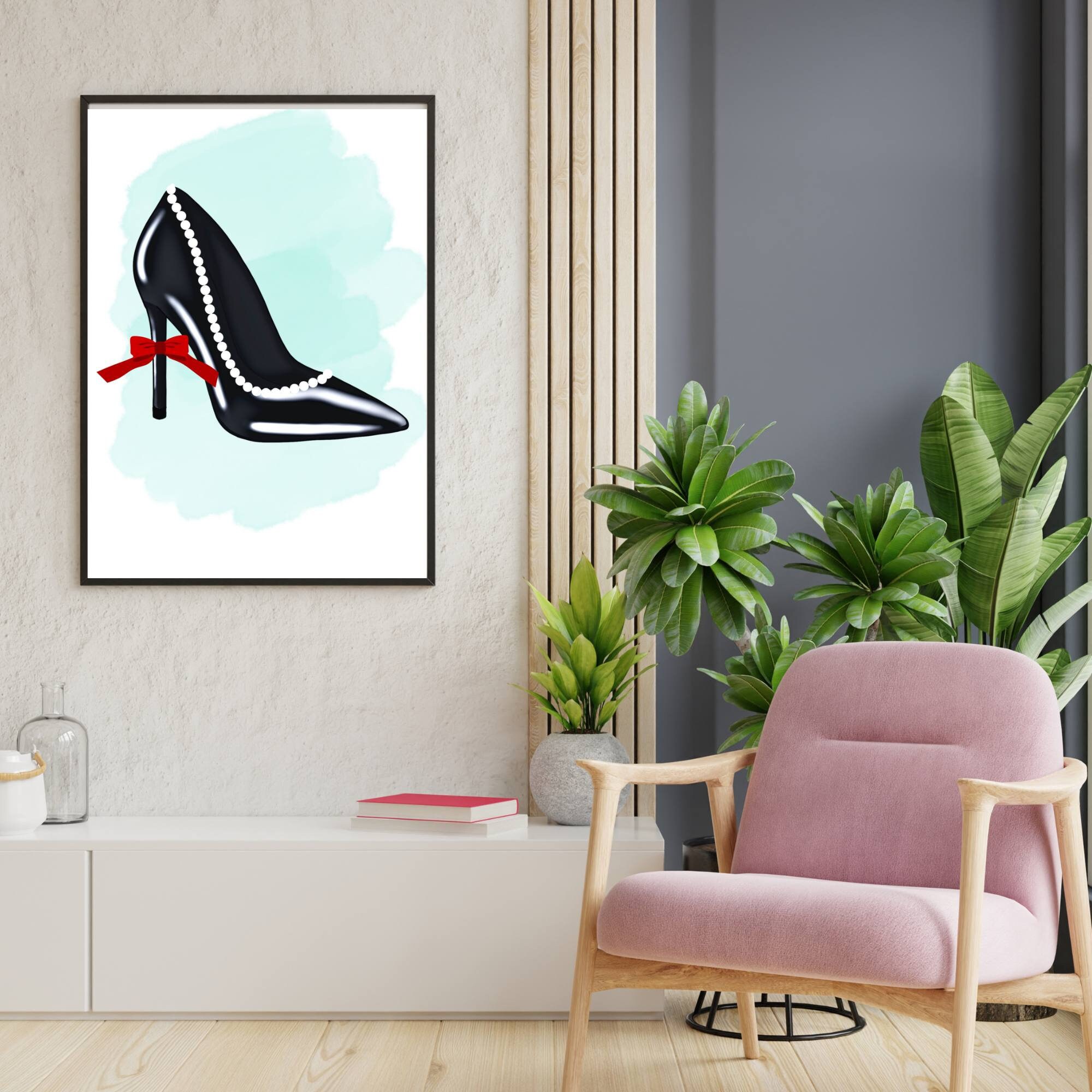 Black Stilettos Wall Art, High Heel Print, Fashion Poster, Bedroom ...