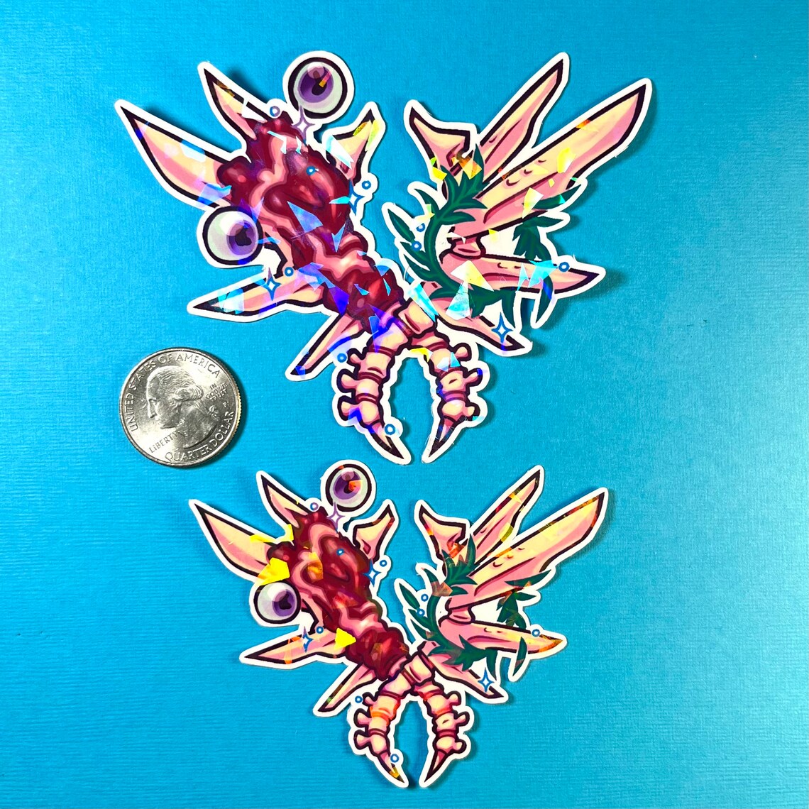 Holographic Meat Stickers - Etsy