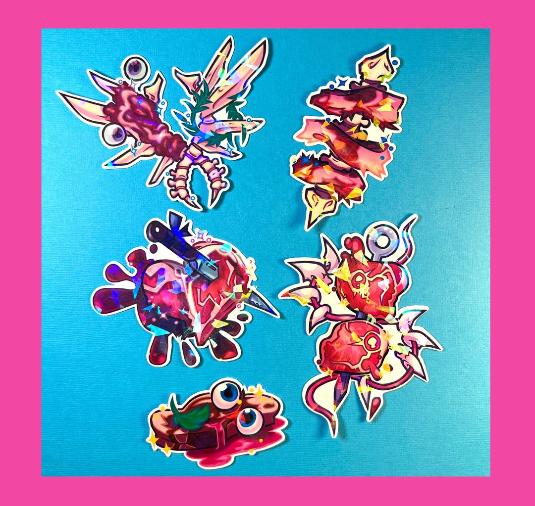 Holographic Meat Stickers - Etsy