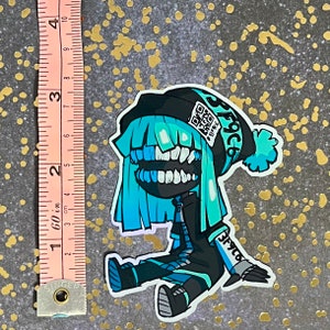 Teefa the Tooth Girl Weirdcore Holographic Sticker - Etsy