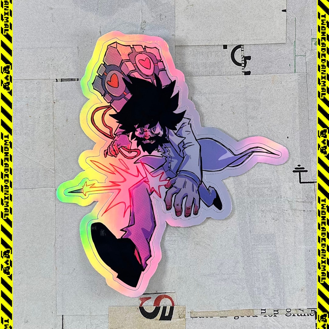 Doug Rattmann Running Portal 2 Easy Peel Holographic Stickers Doug ...