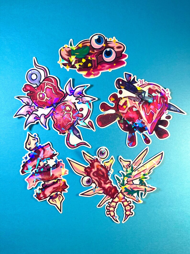 Holographic Meat Stickers - Etsy