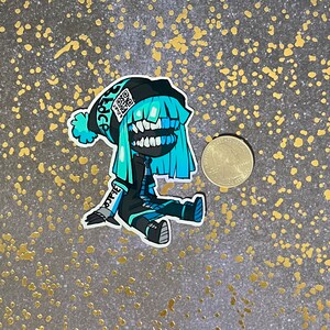 Teefa the Tooth Girl Weirdcore Holographic Sticker - Etsy