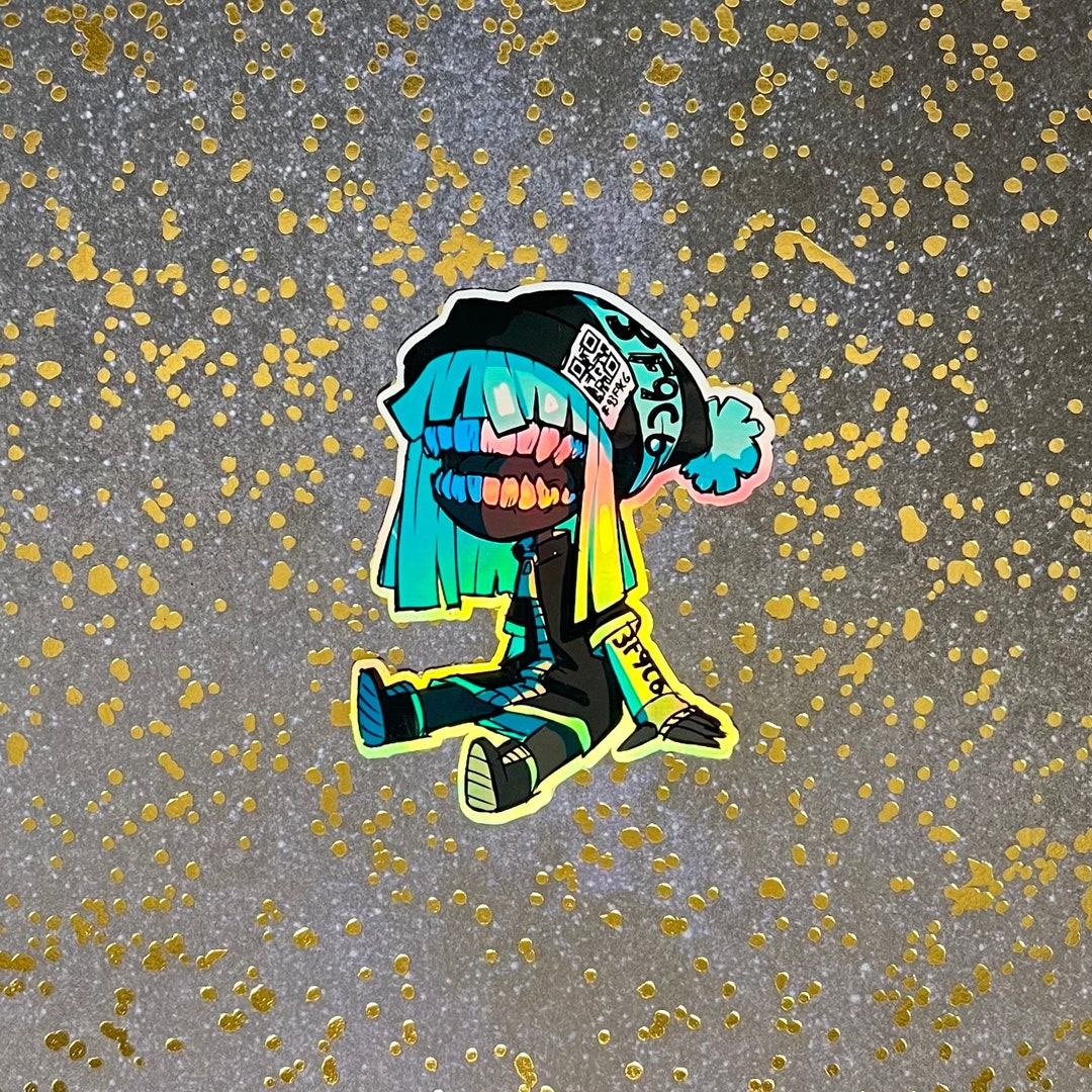 Teefa the Tooth Girl Weirdcore Holographic Sticker - Etsy