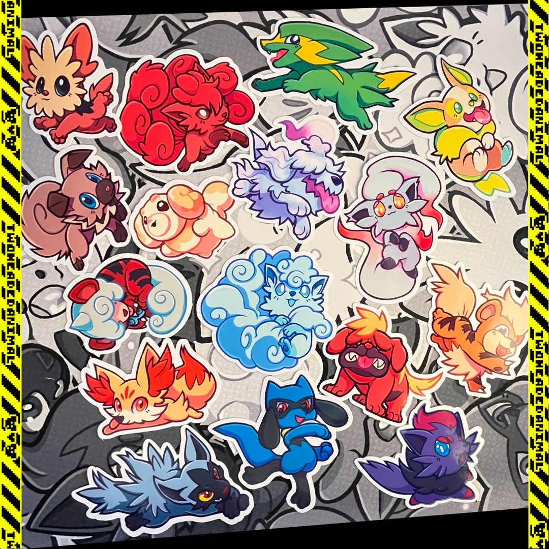 Pokemon Puppies Vinyl Stickers - Etsy