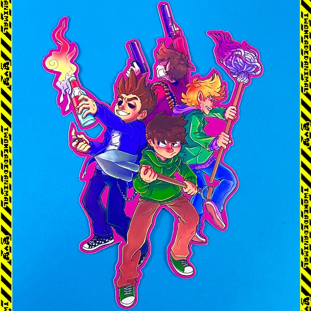 Eddsworld Vinyl and Holographic Sticker - Etsy