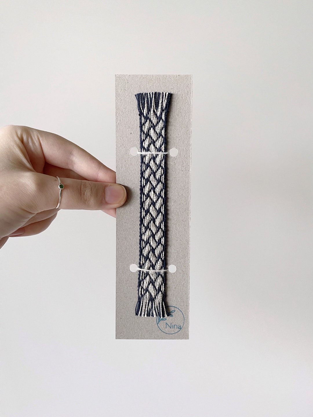 Tablet Woven Bookmark With Braid Pattern - Etsy