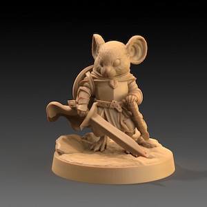 Mousefolk Knights Miniature | the Protectors, D&D RPG Mini - Etsy
